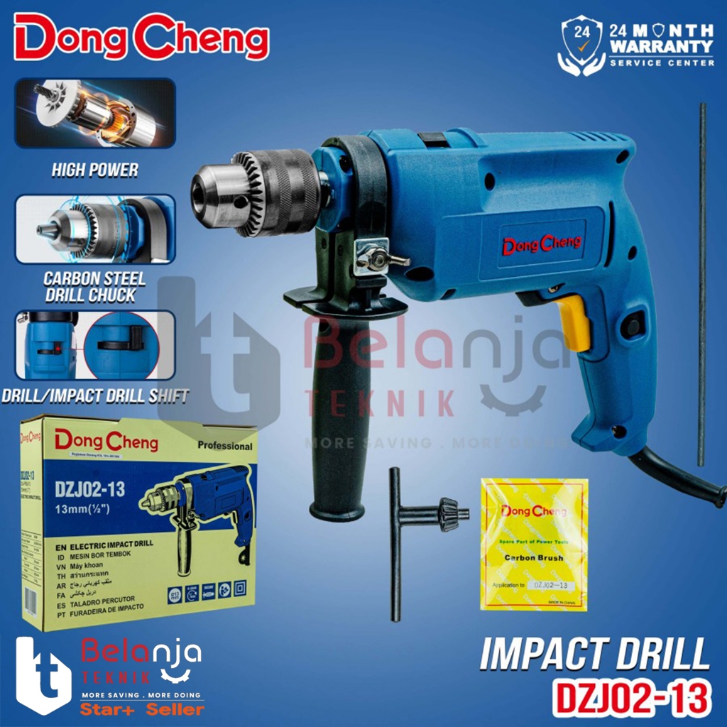 Jual Dongcheng Mesin Bor Tangan Listrik DZJ02-13 Impact Drill 13MM 500W | Shopee Indonesia