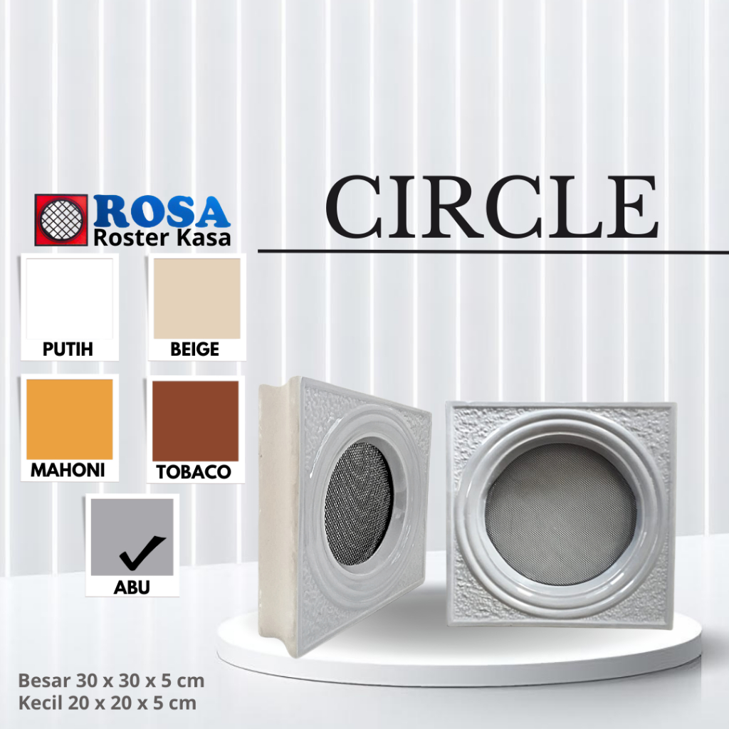 Jual Roster Keramik Rosa Circle / Loster / Anti Tampias / Lubang Angin ...