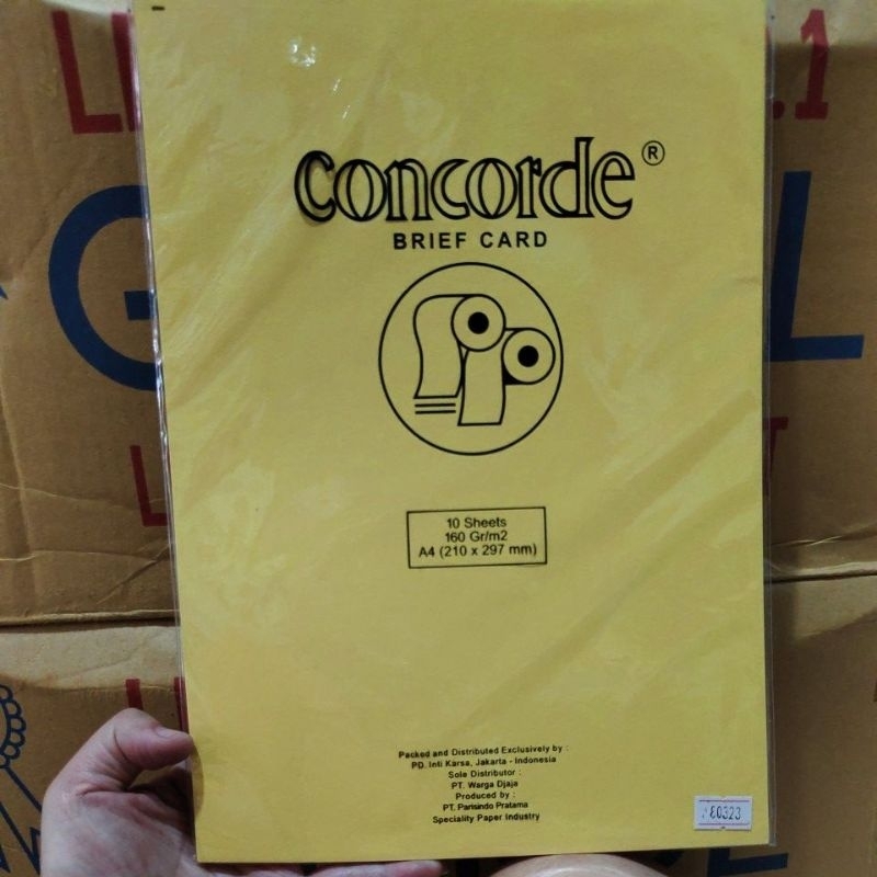 Jual ( PER PACK ) KERTAS CONCORDE / BRIEF CARD / KERTAS PIAGAM A4 160 ...