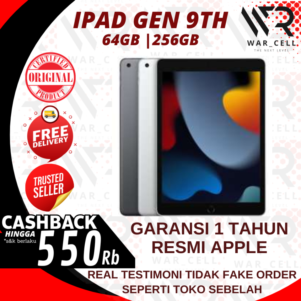 Jual iPad 9 | Gen 9th 2021 64GB 256GB Wifi Only & Cellular Original | Shopee Indonesia