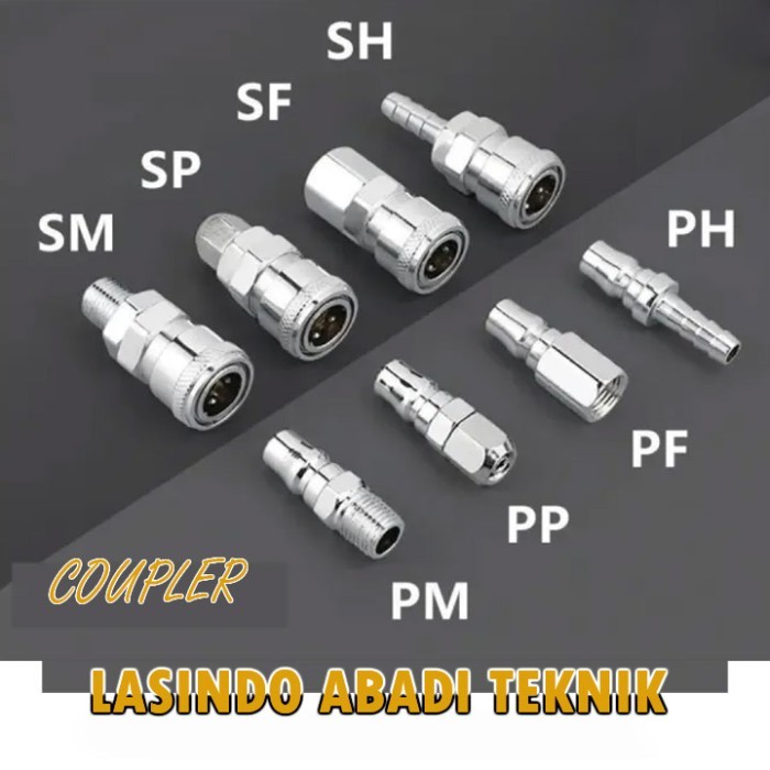 Jual Kopler Coupler Sambungan Nepel Selang Kompresor Air Quick Couple ...