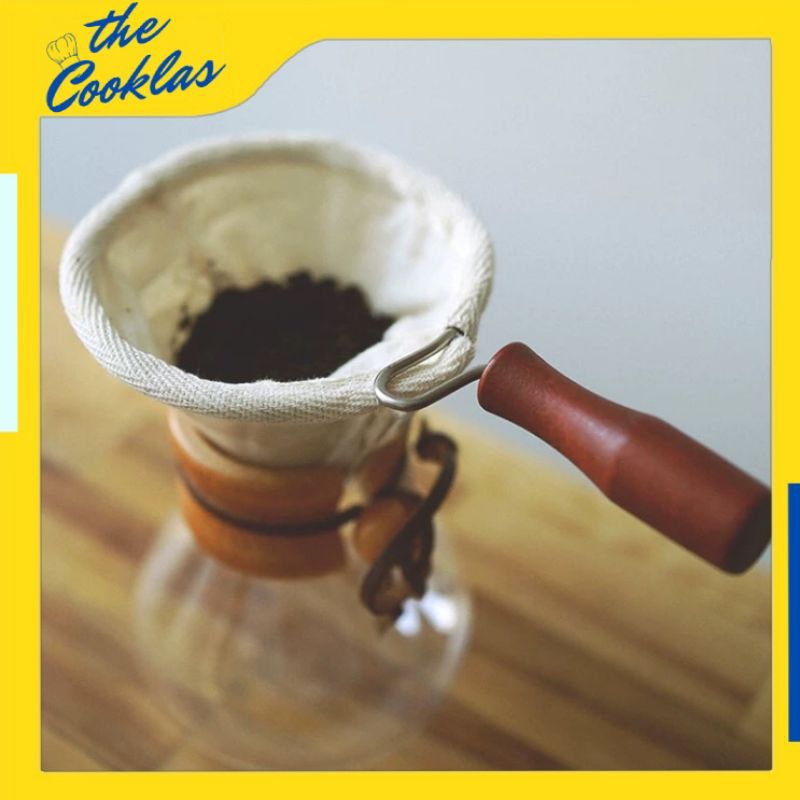 Jual Coffee Cloth Filter Wood/Stainless Steel Handle | Saringan Kopi ...