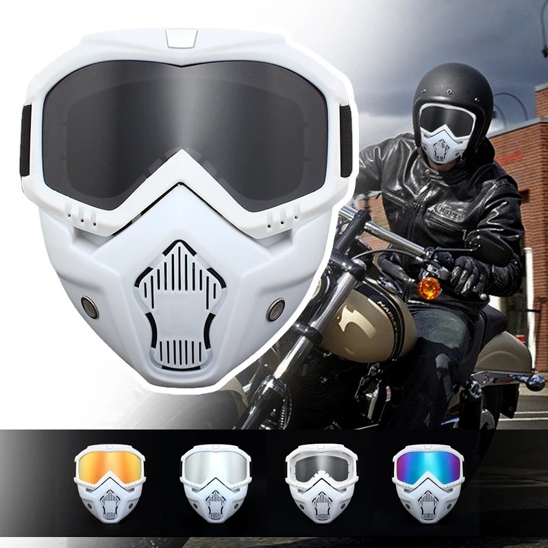Jual Google Mask Helm Masker Kaca Mata Motor Retro Style | Shopee Indonesia