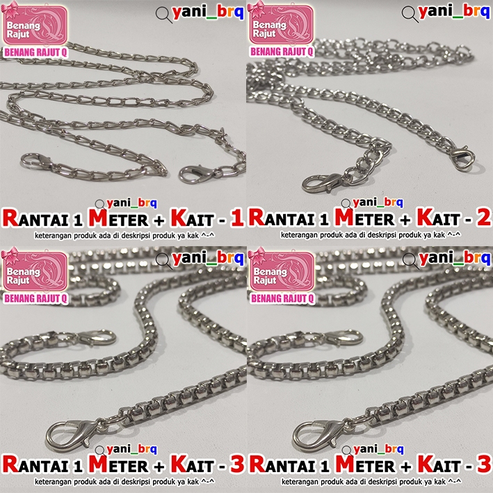 Jual RANTAI 1 METER DENGAN KAIT TINGGAL PAKAI UNTUK TAS RAJUT ATAU ...