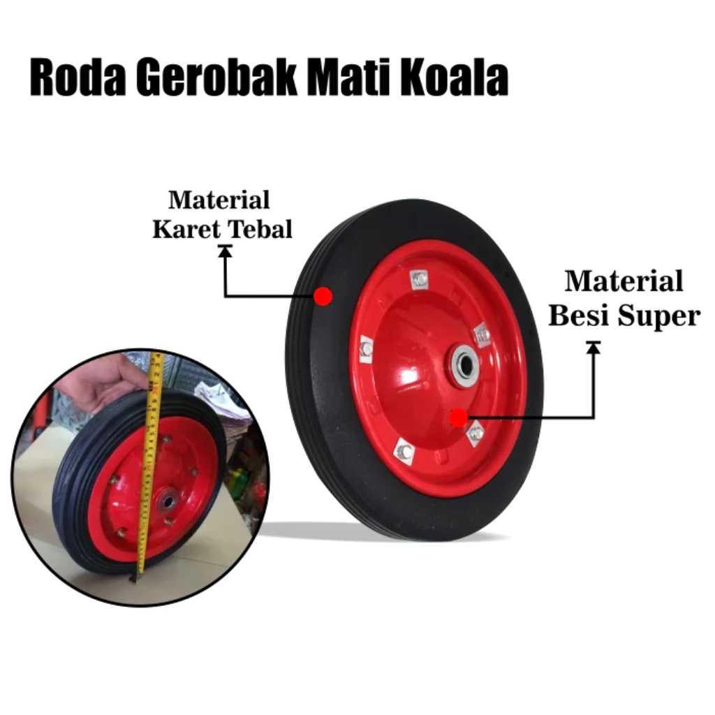 Jual RODA GEROBAK DORONG MATI atau BAN PADAT - RODA GEROBAK SORONG ...
