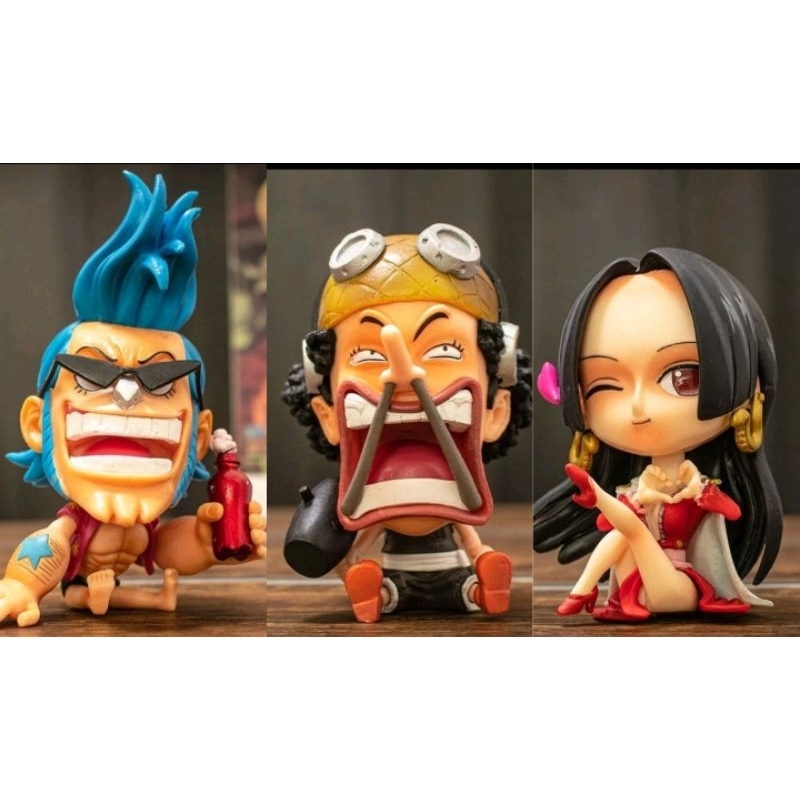 Jual One Piece Chibi Franky + Usop + Boa Hancock | Shopee Indonesia
