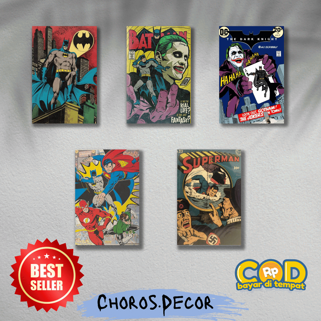 Jual POSTER KAYU WALL DECOR || POSTER KAYU DC THEME RETRO AESTHETIC ...