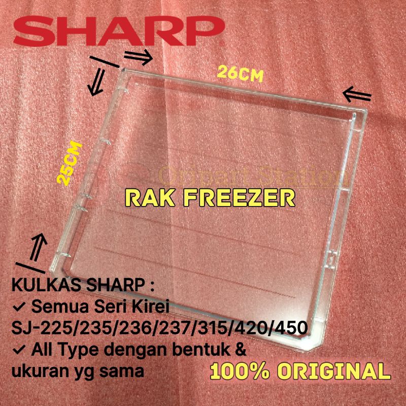 Jual RAK FREEZER KECIL KULKAS SHARP 2 PINTU ORIGINAL | Shopee Indonesia