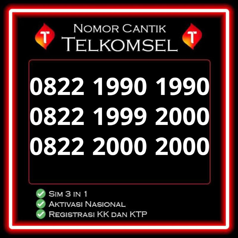 Jual NOMOR CANTIK TELKOMSEL SERI TAHUN MURAH | Shopee Indonesia
