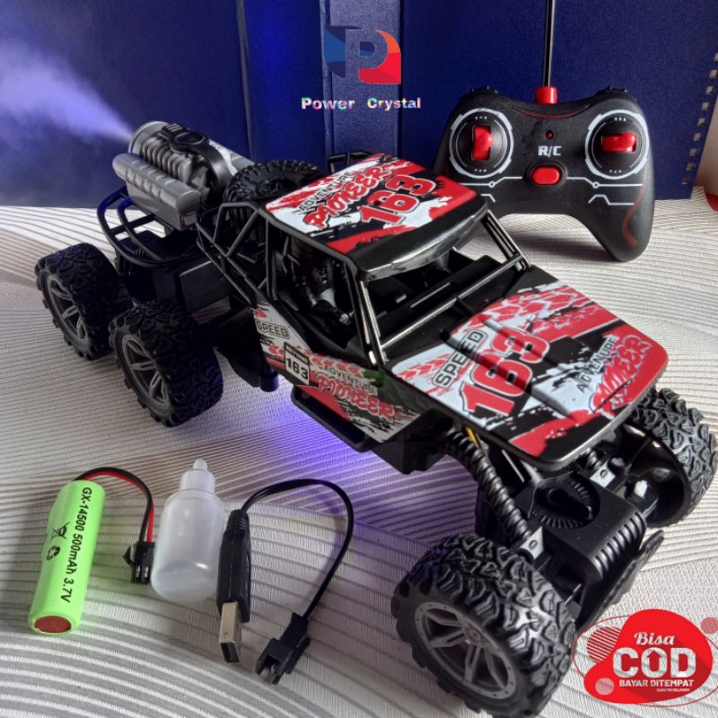 Jual Mainan Mobil RC 6 roda Spray Asap Mobil Remote RC Off-road ...