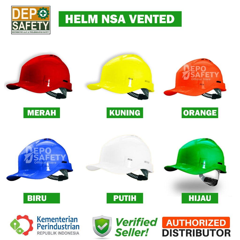 Jual HELM SAFETY NSA VENTED - HELM KERJA NSA VENTED - SAFETY HELMET ...