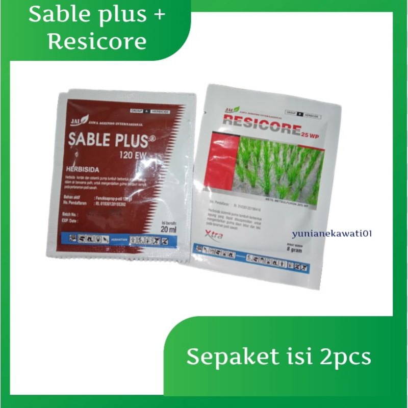 Jual PAKET GULMA HERBISIDA SABLE PLUS RESICORE UNTUK TANAMAN PADI ...