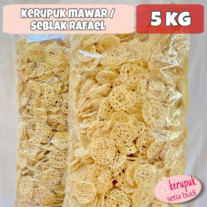 Jual KERUPUK MAWAR JEBLES / KERUPUK SEBLAK RAFAEL BESAR 1 BAL / 5 KG ...