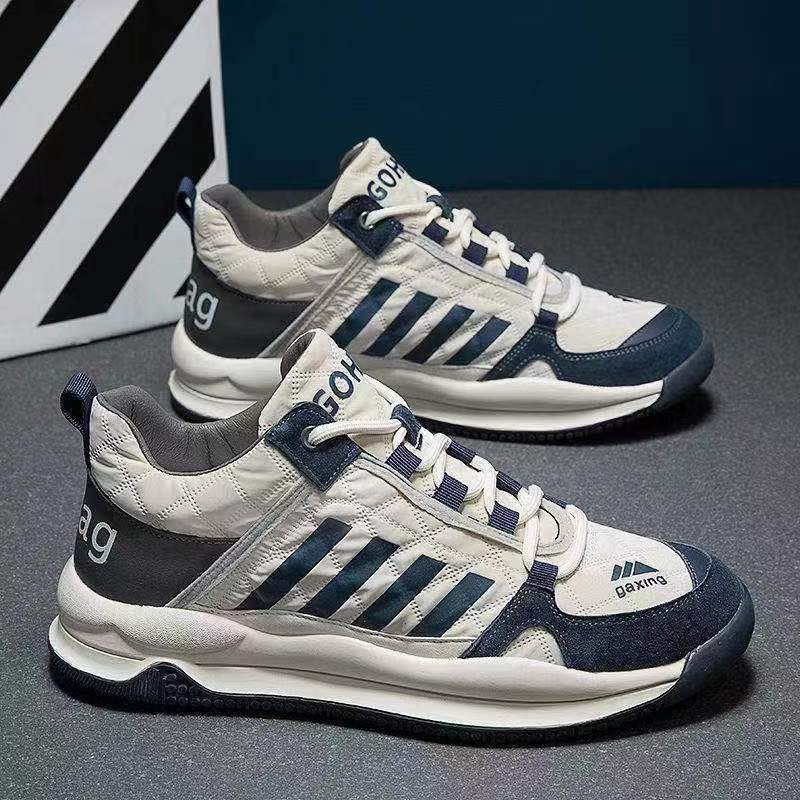 Jual Sepatu Pria Sneakers cowok Casual FREE BOX K38 Fashion korean Steel Leather sol Rubber ...