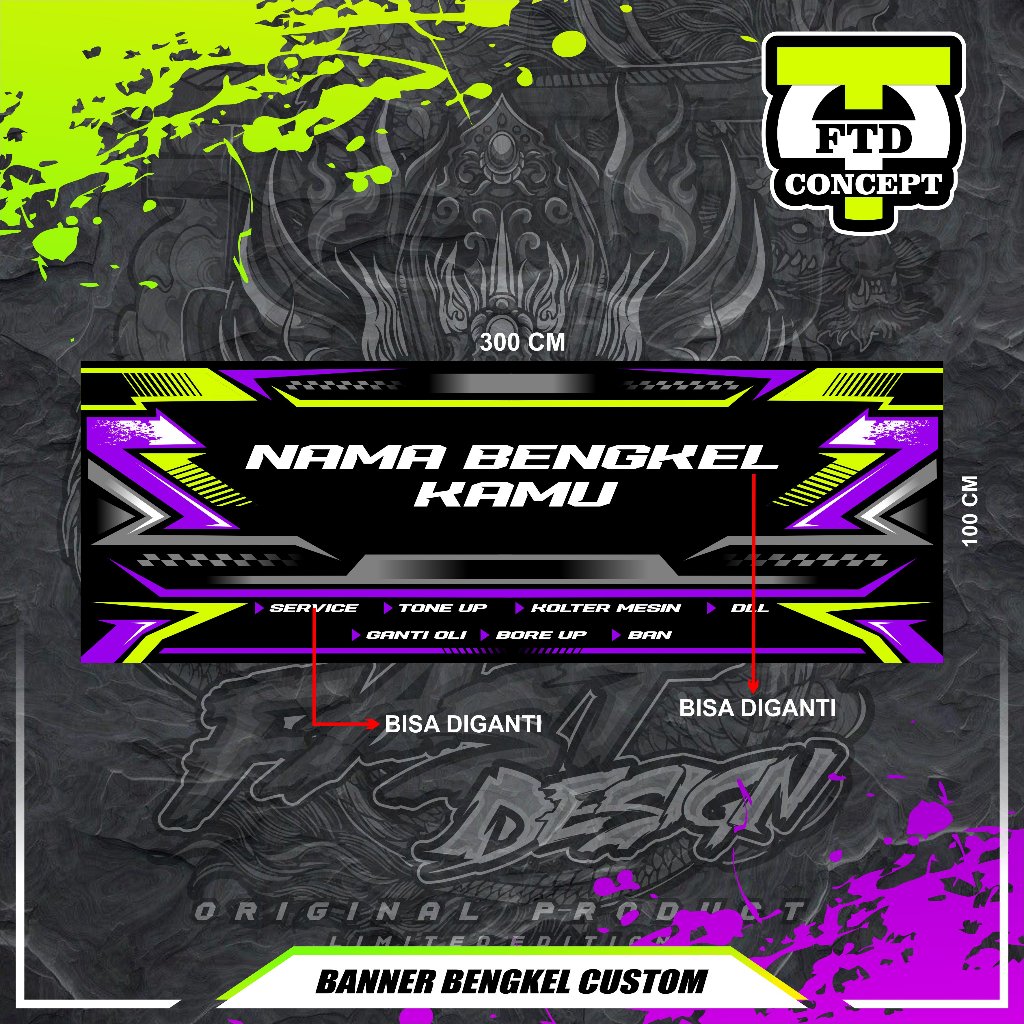Jual (FREE DESAIN) Banner / Spanduk bengkel Custom | Shopee Indonesia
