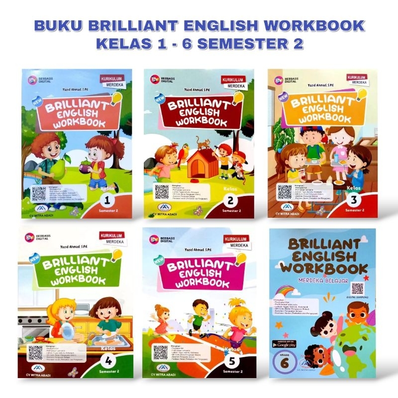Jual BUKU BRILLIANT ENGLISH WORKBOOK KELAS 1 - 6 SEMESTER 2 PENERBIT MITRA ABADI | Shopee Indonesia