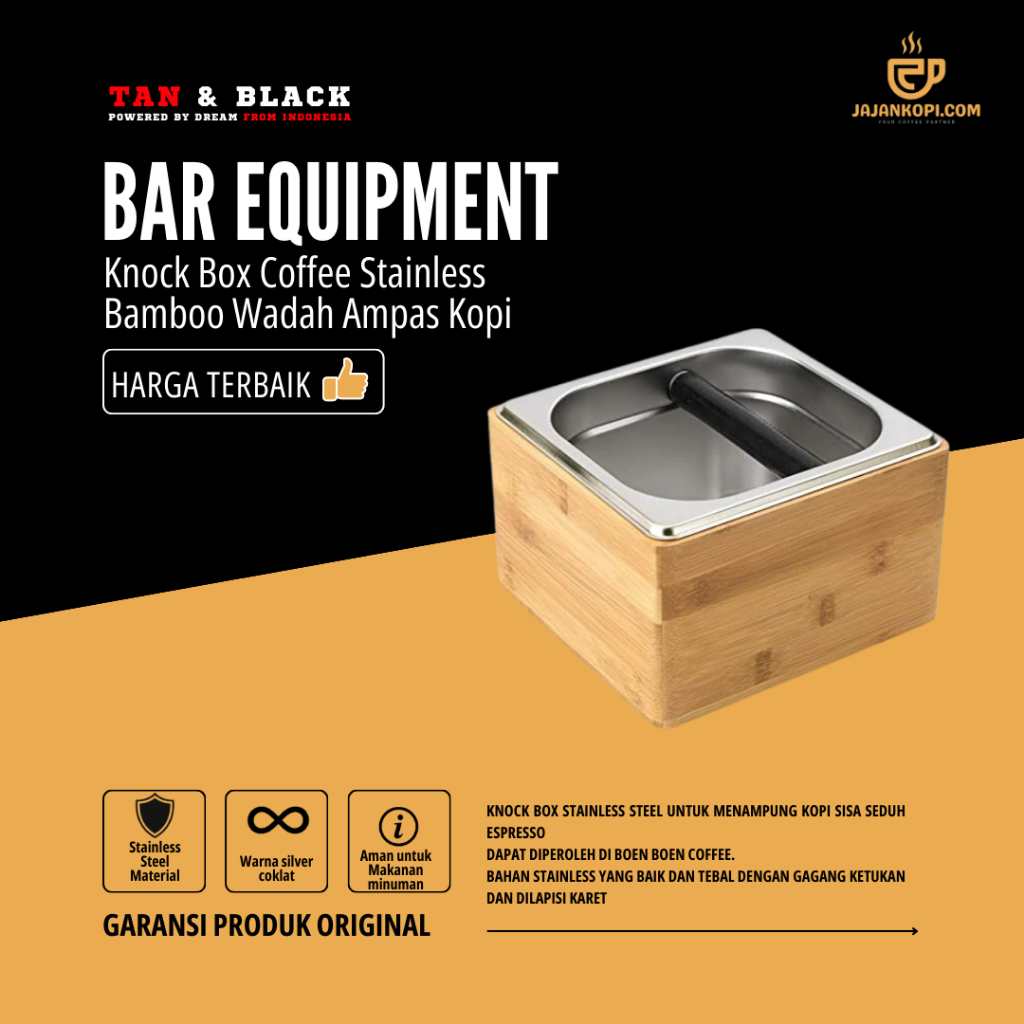 Jual Knock Box Kopi Stainless Bamboo Wadah Ampas Kopi | Shopee Indonesia