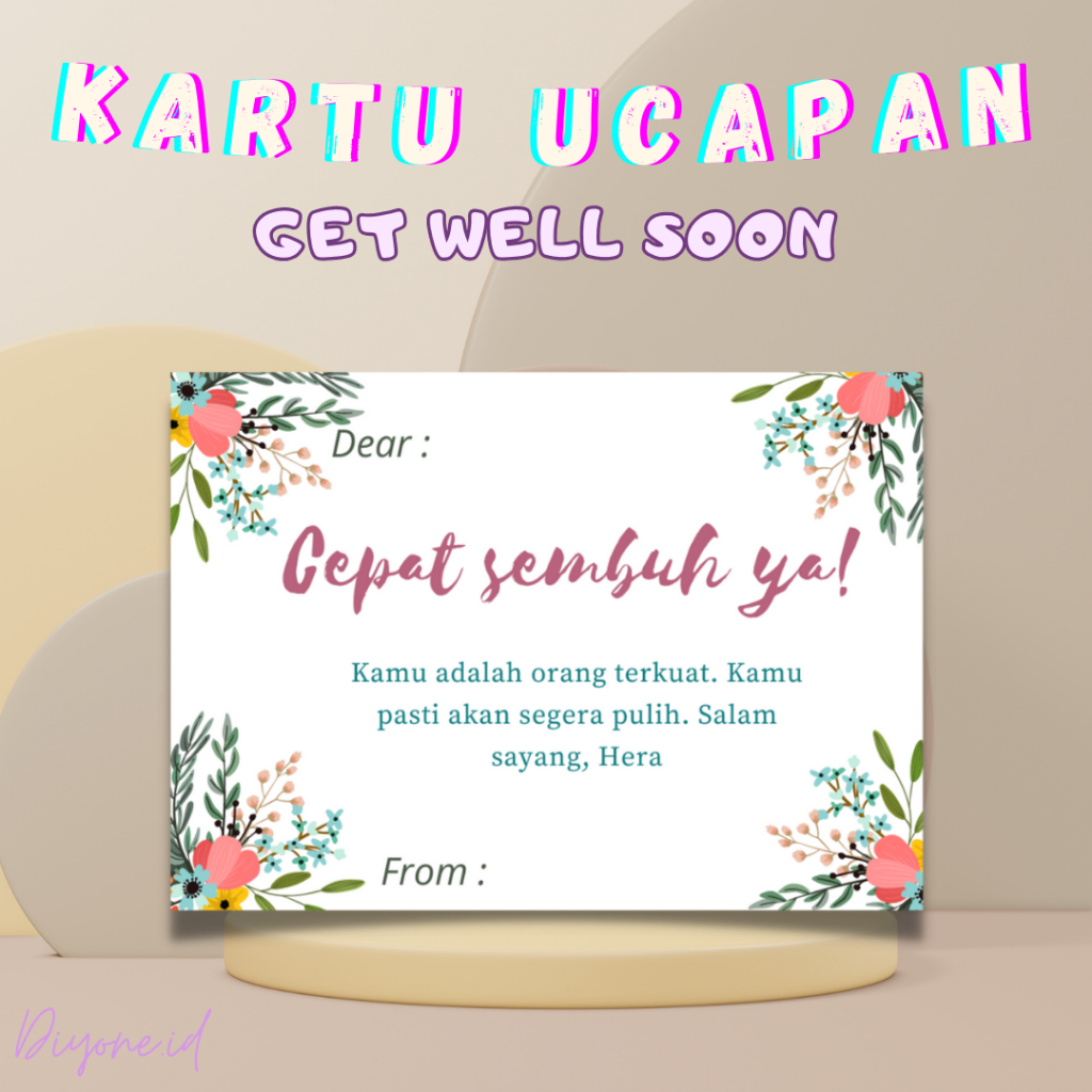Jual KARTU UCAPAN LEKAS SEMBUH/ GREETING CARD GET WELL SOON /GWS ...