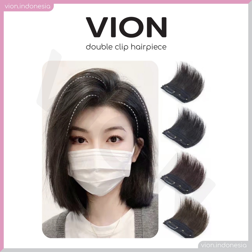 Jual VION Hairpiece Rambut Hair Clip Rambut Hair Extension Hair Volumer ...
