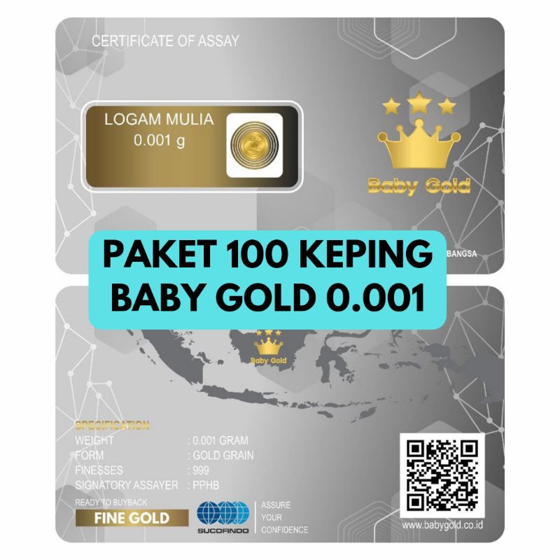 Jual Paket 100 keping baby gold rosegold logam mulia | Shopee Indonesia