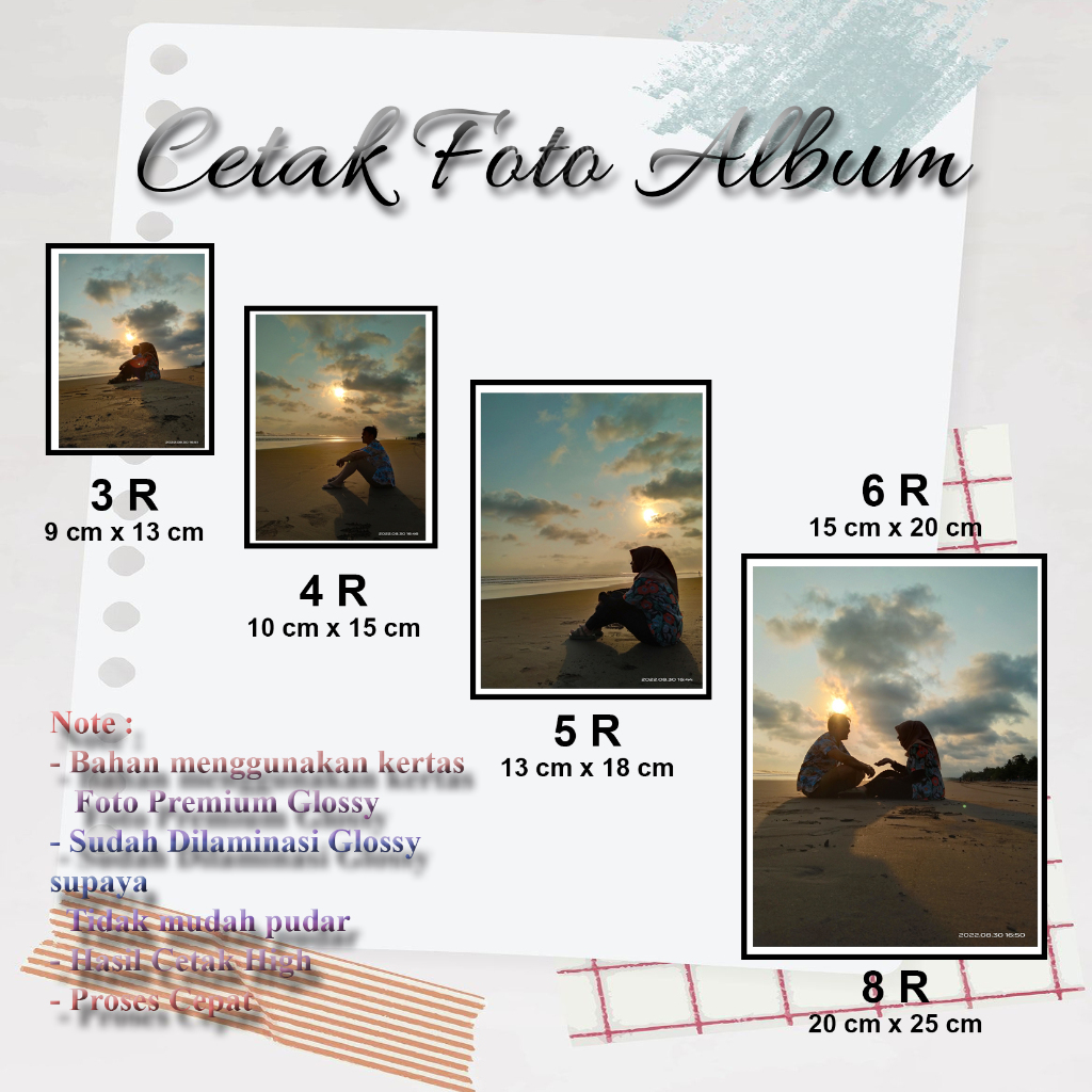 Jual Cetak Foto Album Ukuran 3R, 4R, 5R, 6R, 8R Kualitas Hight sudah ...