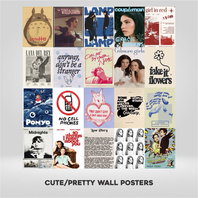 Jual Pretty & Cute Wall Posters – Poster Dinding Aesthetic untuk Room ...