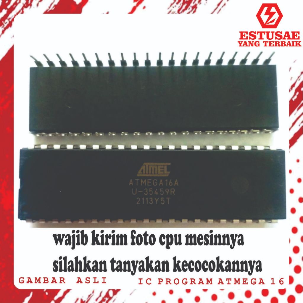 Jual IC PROGRAM ATMEGA16 A ORIGINAL AISI CPU MODUL POM MINI DIGITAL PERTAMINI- ESTUSAE | Shopee ...