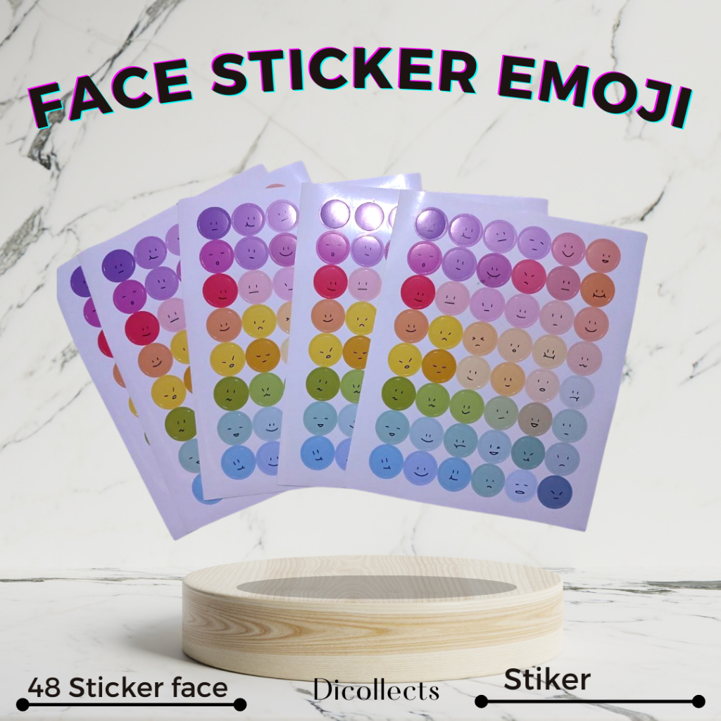Jual STIKER FACE EMOJI DECO JOURNAL DIARY STICKER SCRAPBBOK | Shopee ...