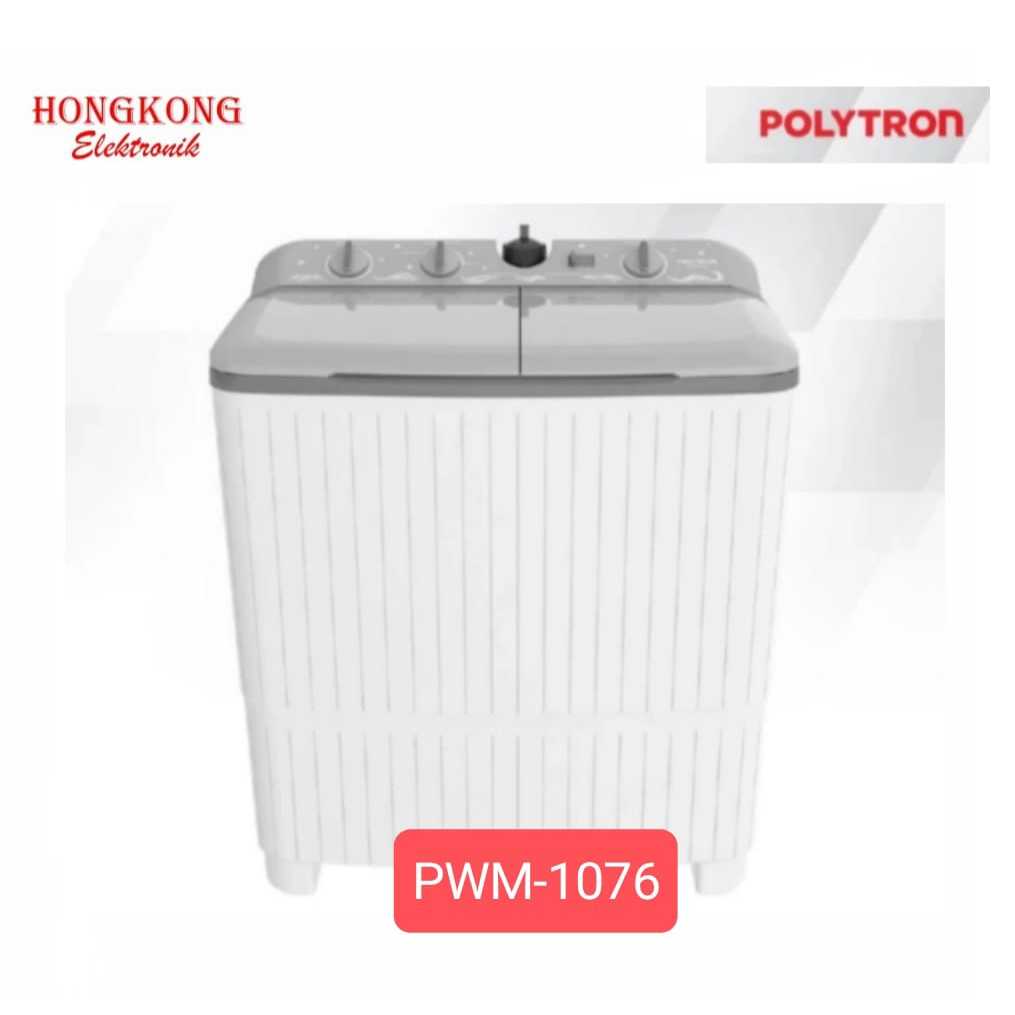 Jual POLYTRON Mesin Cuci 2 Tabung Giant Series Hijab 10 KG PWM 1076 ...