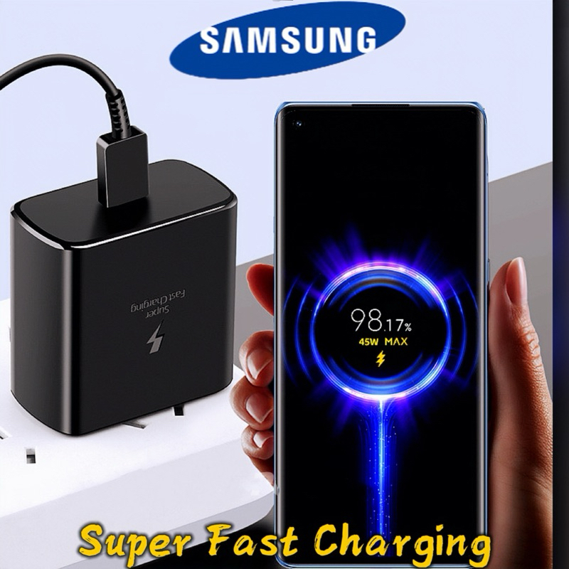 Jual Charger Samsung Original PD 25w 35w 45w Super Fast Charging+Usb type-c TO type-c | Shopee ...