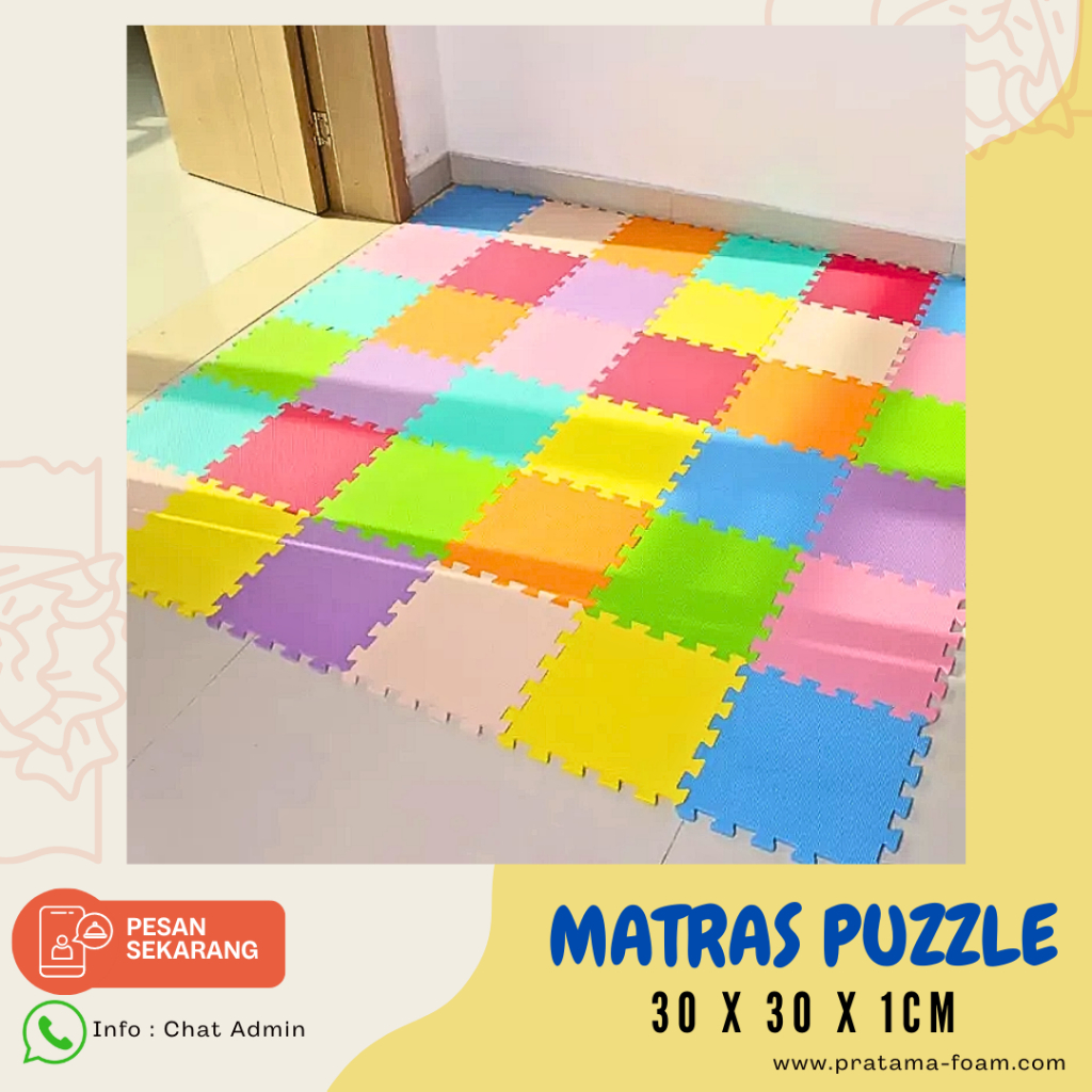 Jual Eva Matras Puzzle Polos Karpet Alas Lantai Bermain Anak Playmat ...