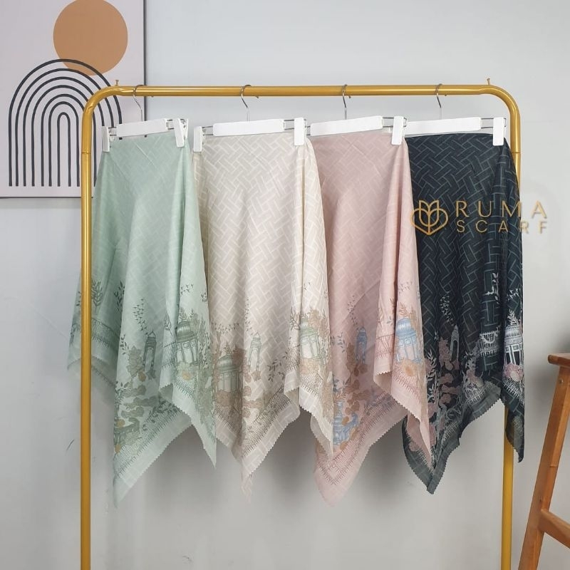 Jual RUMA SCARF - HIJAB SEGI EMPAT VOAL MOTIF STANDAR (S) | Shopee Indonesia