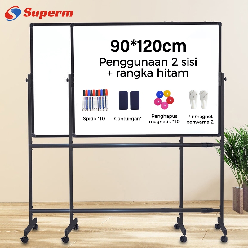 Jual White Board Standing Magnet Double Face Sensa 90 x 120 cm/Papan ...