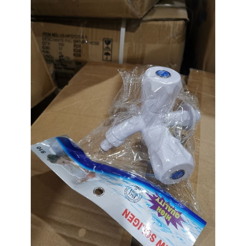 Jual SOLIGEN S10 Kran keran cabang plastik double doble | Shopee Indonesia