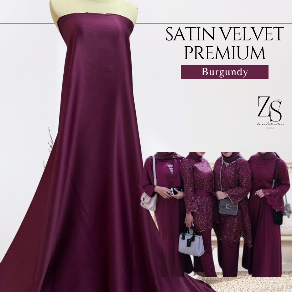 Jual Bahan Kain Satin Velvet Premium Furing Kebaya Bisa Untuk Gamis ...