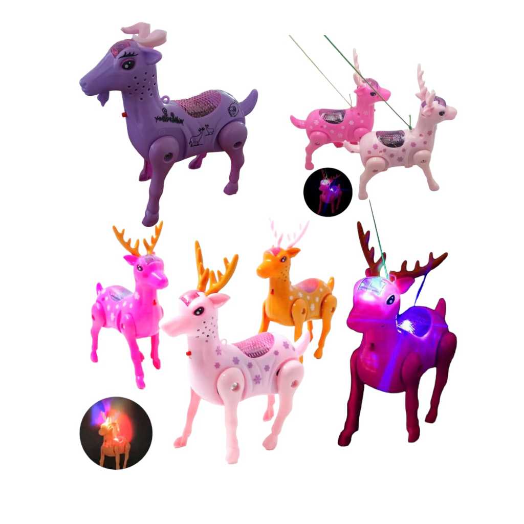 Jual [COD] Paket Mainan Anak Diecast Domba Rusa Berjalan Disertai Lampu ...