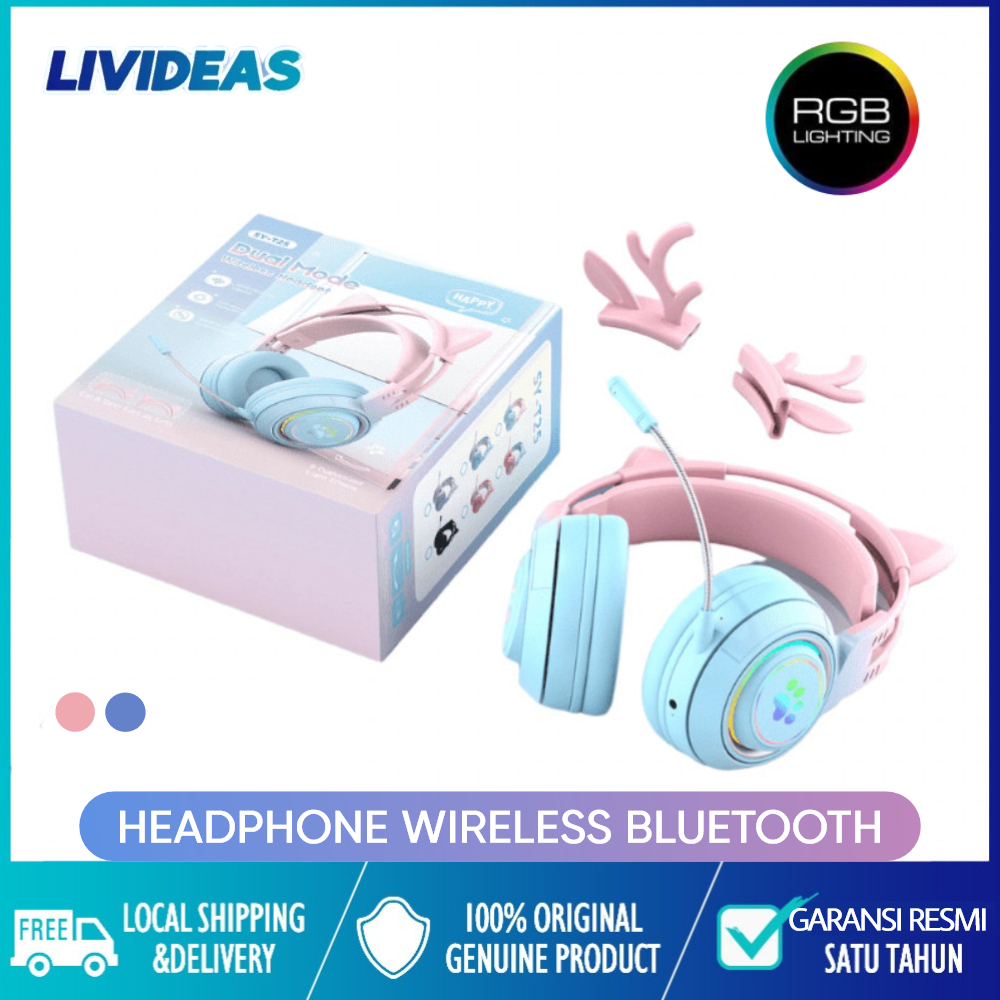 Jual Livideas Headset SY-T25, Headphone wireless Bisa kabel/ Bluetooth ...