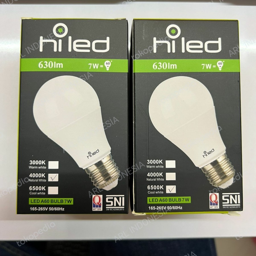Jual Lampu Bohlam LED Hiled Bulb 7W 7 Watt Natural White 4000K E27 ...