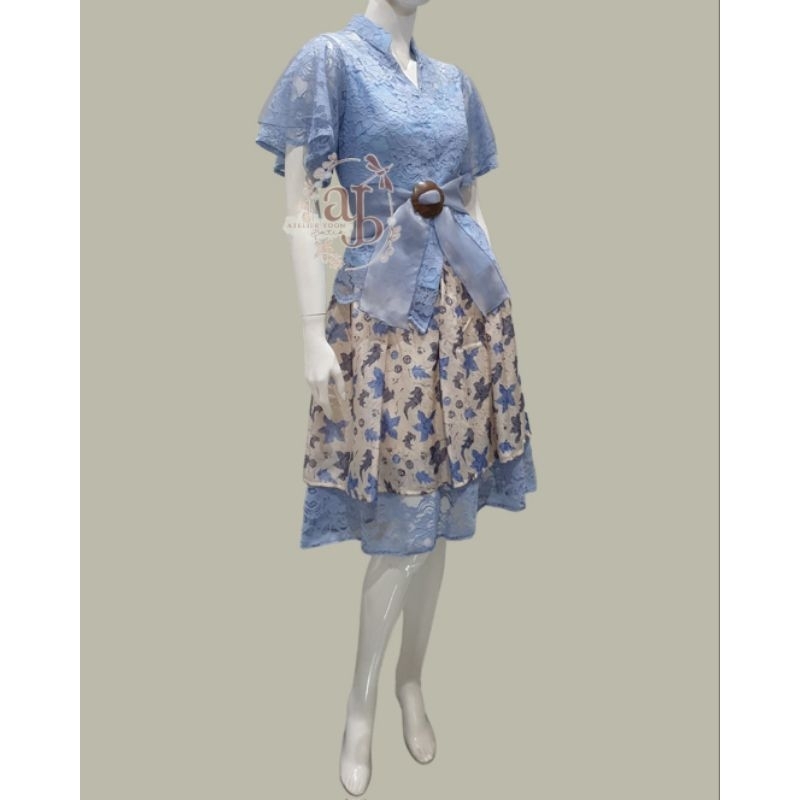 Jual Kebaya double sleeve, rok BATIK, dan obi batok senada, by atelier ...