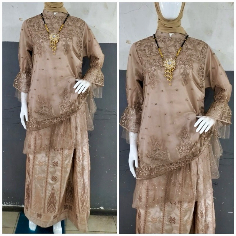 Jual Baju bodo modern Renda tile tutu mutiara | Shopee Indonesia