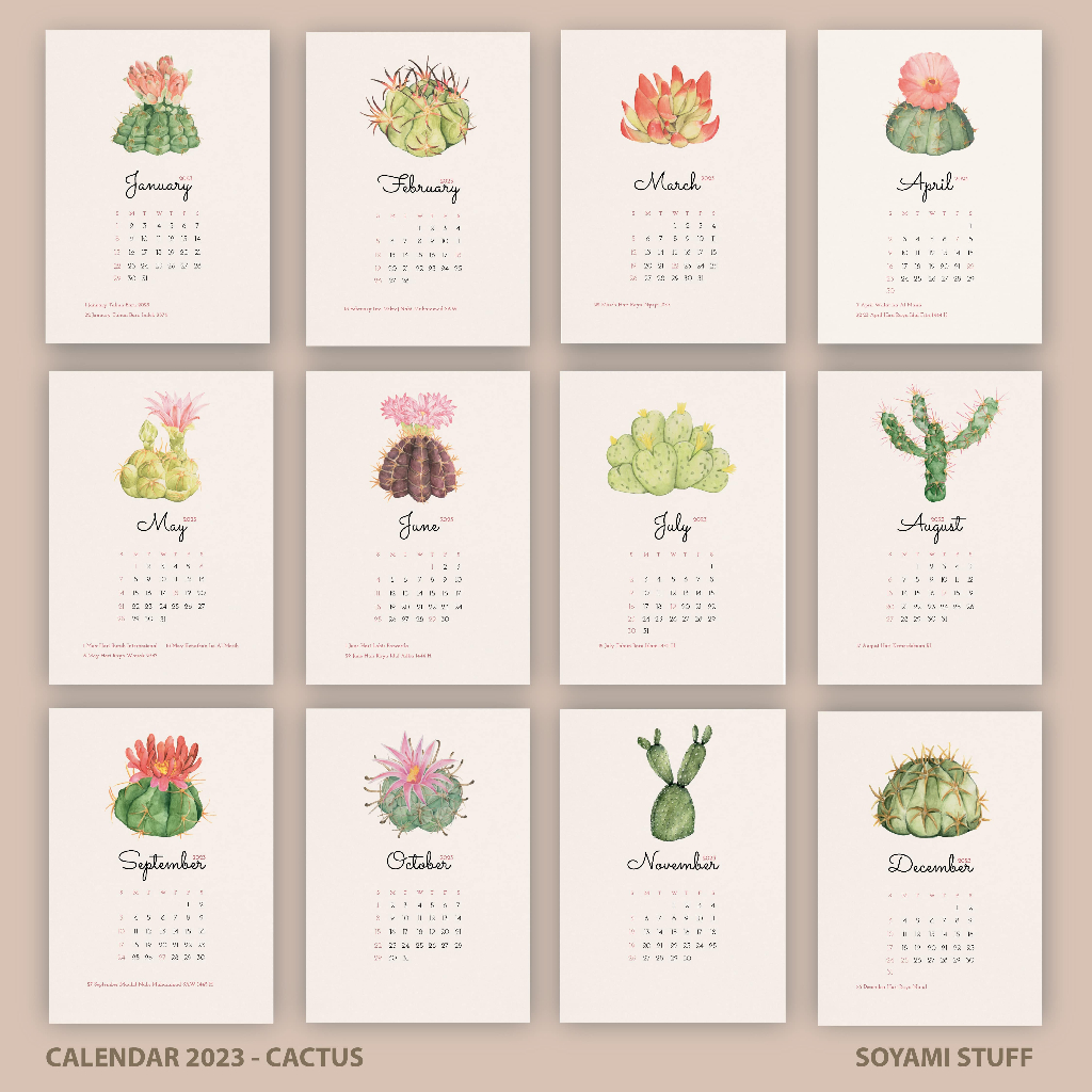 Jual Kalender Paper Aesthetic Premium / Kalender Kertas | Shopee Indonesia