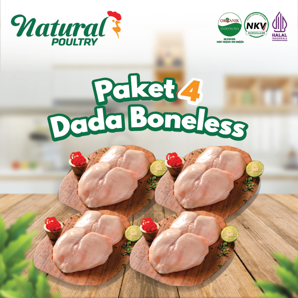 Jual Dada Boneless Natural Poultry (500 gram) Paket 4 Dada Boneless ...