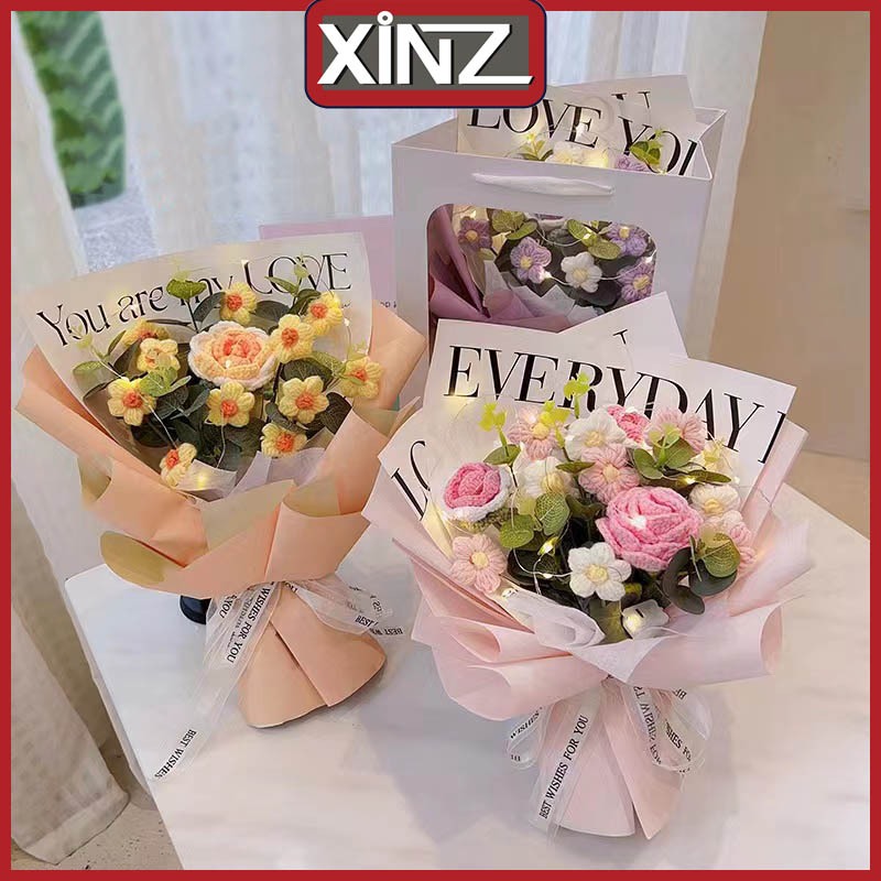 Jual XiNZ Bunga Rajut Sunflower Daisy Rose Tulip | Crochet Flower ...