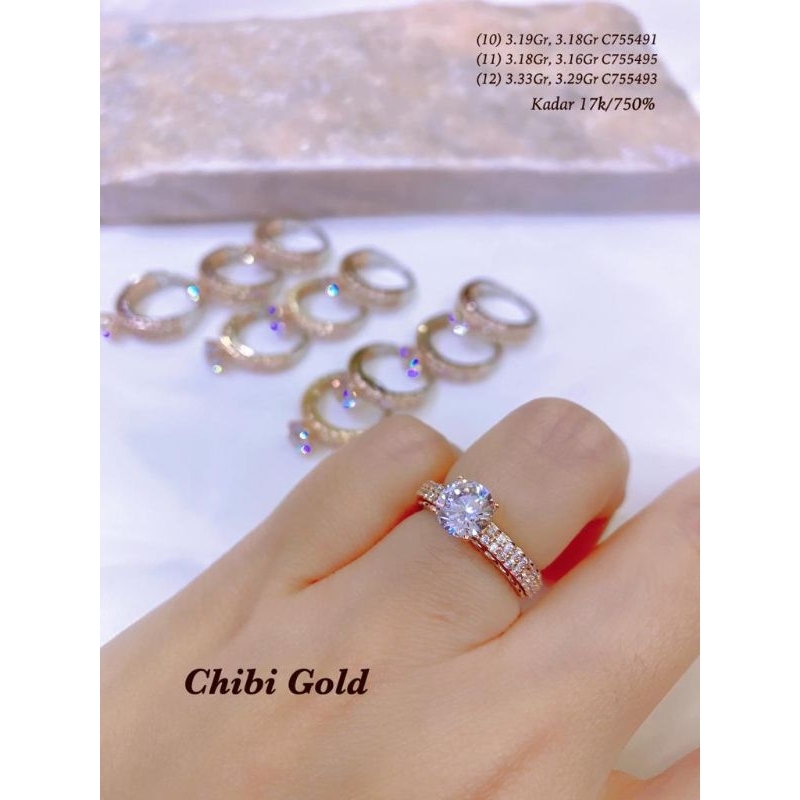 Jual CHIBIGOLD - Cincin Roxe Grande emas 750 kadar 17k - CHIBI GOLD ...