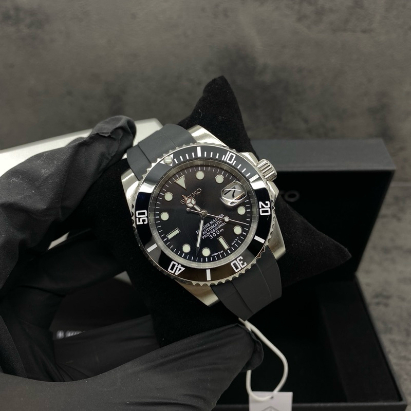 Jual Jam Tangan Seiko Mod Marine Master Submarine Rubber Black NH35 Automatic Seikolex | Shopee ...