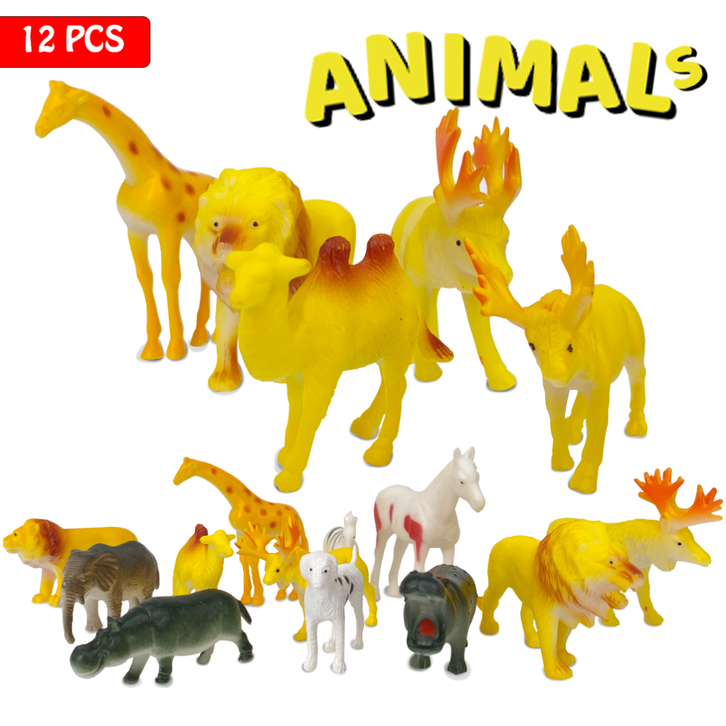 Jual Sekawanmart Mainan Anak Wild Animal 12 pcs Kantong / Mainan Anak ...
