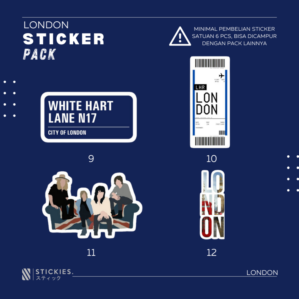 Jual Stiker/Sticker Satuan "London" | high quality | vinyl | murah ...