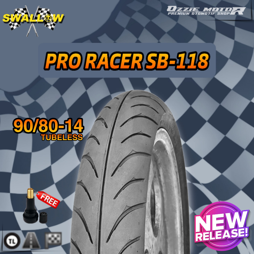 Jual SWALLOW PRO RACER SB-118 TUBELESS BAN RACING PRO SERIES RING 14 ...