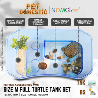 Jual TURTLE TANK M KANDANG AQUARIUM VIVARIUM TEMPAT EMBER BAK RUMAH AKUARIUM BASKING KURA AIR ...