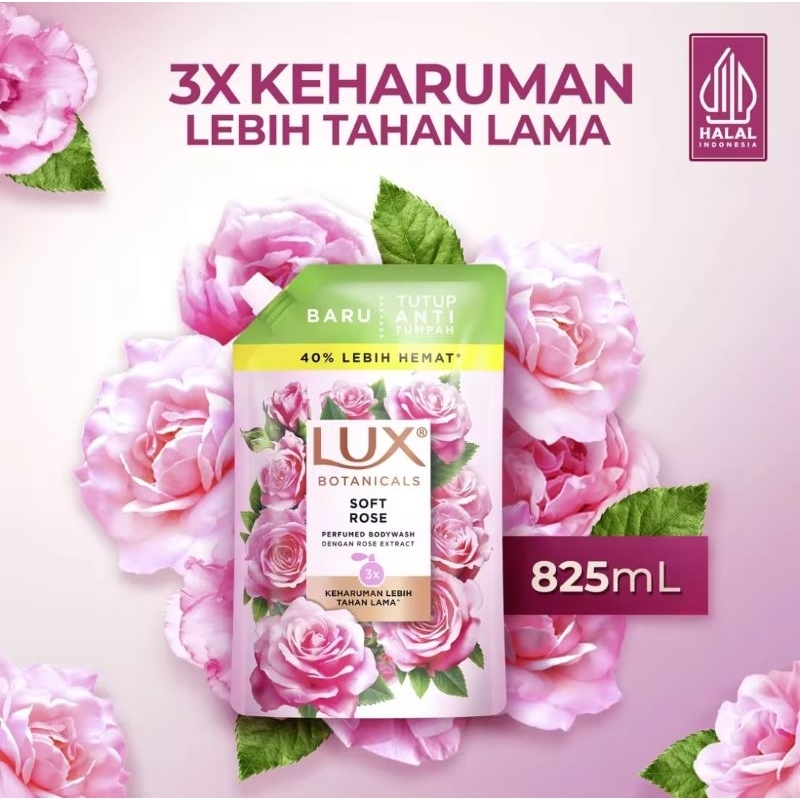 Jual 825ml Lux Body Wash Soft Rose | Shopee Indonesia